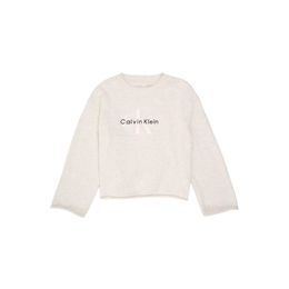 Calvin Klein Jeans Pullover M&auml;dchen Gr&ouml;&szlig;e 152 hellgrau / schwarz / wei&szlig;