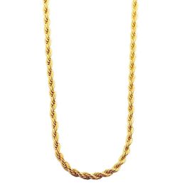 Adelia&acute;s ADELIA ́S Damen Kette ohne Anh&auml;nger "Damen Edelstahl Kordelkette Halskette", 42, Edelstahl, gold, Edelstahl, Halsketten