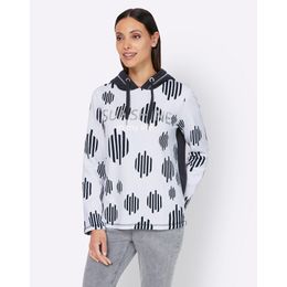 Damen Sweatshirt, blau, Gr. 40, Rick Cardona BY HEINE, bedruckt, gemustert, mehrfarbig, 60% Baumwolle, 40% Polyester, Sweatshirts