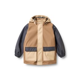 Wheat M&auml;dchen Windbreaker "Wheat Regenbekleidung Otu Jacke", braun, Gr. 110, mehrfarbig, 100% Polyester, Jacken, reflektierend