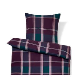 Tchibo - Flanell-Bettw&auml;sche - bordeaux