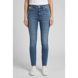 Damen High-waist-Jeans, blau, Gr. 25, Calvin Klein Jeans, Denim/Jeans, Obermaterial: 80% Baumwolle, 12% Polyester, 6% Elastomultiester, 2% Elasthan,