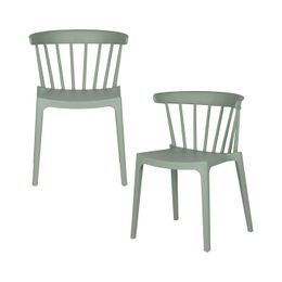Tchibo - Woood 2 Gartenst&uuml;hle - 52x53x75cm - gr&uuml;n -
