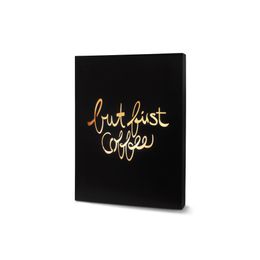 Tchibo - LED-Lichtbox &raquo;But first coffee&laquo; - 30x5x40cm - schwarz -