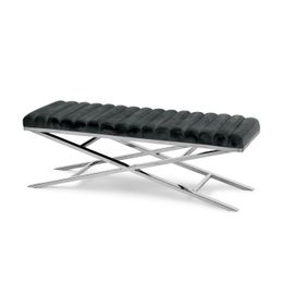 Tchibo - Design-Bank mit Metallgestell - 125x44,5x44cm - silber -