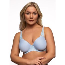 ELBRINA Damen B&uuml;gel-BH "Spacer Bra", Gr. 85, blau, Spitze, Obermaterial: 50% Polyester, 42% Polyamid, 8% Elasthan, BHs, vorgeformte Cups, breite