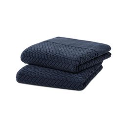 Vestio-Jacquard-Handtuch - dunkelblau