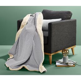 Tchibo - Wende-Kuscheldecke - wei&szlig;