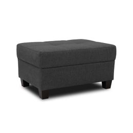 DOMO collection Hocker &raquo;Florentina&laquo; - 84x59x47cm - dunkelgrau -