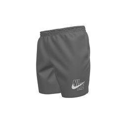 Nike Herren Badeshorts "5" VOLLEY SHORT", grau, Gr. M, Web, Obermaterial: 100% Polyester, Badehosen, mit integrierter Mesh-Innenhose, mit seitlichen
