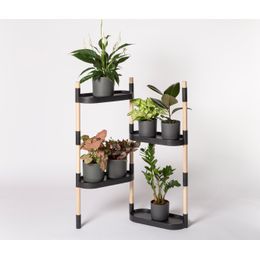 Tchibo - Blumenregal mit 4 Ablagen - 47x20x10cm - schwarz -