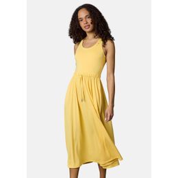 Ragwear Damen Shirtkleid "Mauglia YOUMODO", gelb, Gr. S, Obermaterial: 68% Modal, 32% Polyester, Kleider, Sommerkleid mit Tr&auml;gern und Taillenzugband