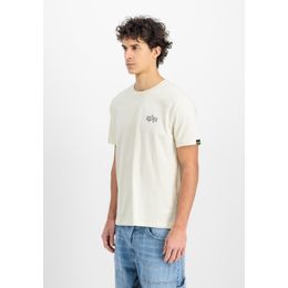 Herren T-Shirt "Signature Backprint T-Shirt", wei&szlig;, Gr. M, Alpha Industries, Obermaterial: 100% Baumwolle, Shirts