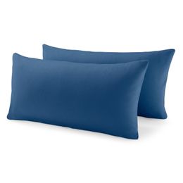 Tchibo - 2 Jersey-Kopfkissenbez&uuml;ge - blau