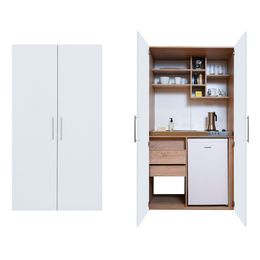 respekta Economy Schrankk&uuml;che mit Kochmulde - 104x67x193cm - braun -