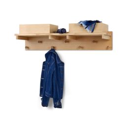 Tchibo - Wandgarderobe mit Boxen - 100x30x20cm - braun -