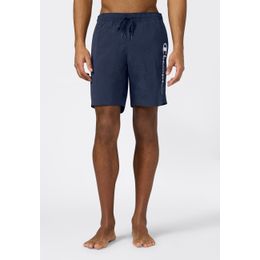 Champion Herren Badeshorts "Beachshort Standard Fit", blau, Gr. S, unifarben, Web, Polyamid, Badehosen, mit Logostickerei, unifarben, pflegeleicht,