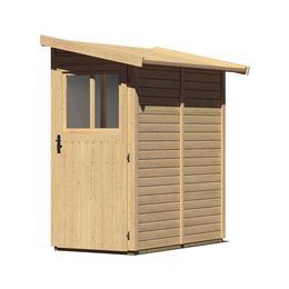 Karibu Anlehn-Ger&auml;tehaus - 99x182x214cm - braun -