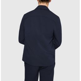 MAC Herren Outdoorhemd "Overshirt"midnight blau, Gr. M, unifarben, Web, Obermaterial: 62% Polyester, 33% Viskose, 5% Elasthan, Hemden, Over-Size- Look