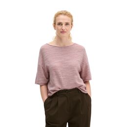 Marc O'Polo MARC O'POLO Damen Strickpullover "aus Leinen-Baumwolle-Mix", rosa, Gr. L, unifarben, Obermaterial: 52% Baumwolle, 48% Leinen, Pullover