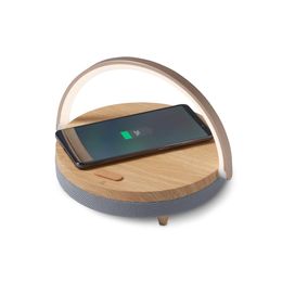 Tchibo - Bluetooth-Lautsprecher mit kabellosem Ladeger&auml;t und LED-Nachtlicht - grau