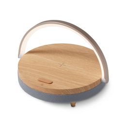 Tchibo - Bluetooth -Lautsprecher mit kabellosem Ladeger&auml;t und LED-Nachtlicht - grau