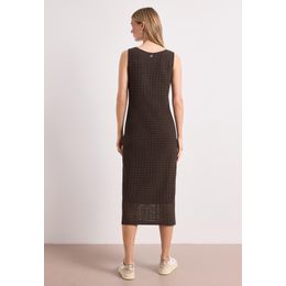 Street One Damen Midikleid, braun, Gr. 42, unifarben, Strick, Obermaterial: 70% Baumwolle, 30% Polyester. Futter: 95% Viskose, 5% Elasthan, Kleider,