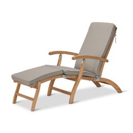 Tchibo - Deckchair mit Polsterauflage - 136x64x25,5cm - hellgrau -