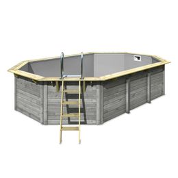 Karibu Gartenpool-Set &raquo;Modell 4&laquo; - grau