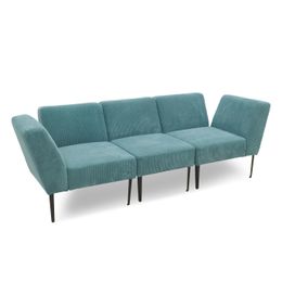 DOMO collection 3-Sitzer &raquo;Karlsborg&laquo; - 224x83x78cm - schwarz -