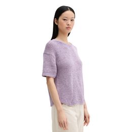 Marc O'Polo MARC O'POLO Damen Strickpullover "aus B&auml;ndchengarn"dusty lavender, Gr. XL, unifarben, Obermaterial: 70% Baumwolle, 30% Polyester, Pullover