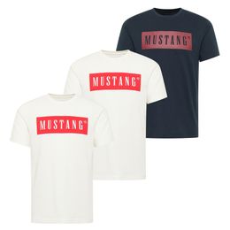 Mustang T-Shirt Herren Gr&ouml;&szlig;e L rot / schwarz / wei&szlig;