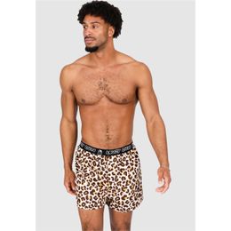 Lousy Livin Underwear LOUSY LIVIN Herren Boxershorts, Gr. XXL, braun, 100% Baumwolle, Unterhosen, mit l&auml;ssigem Leo-Print