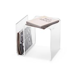 Tchibo - Beistelltisch aus Acrylglas mit Magazinhalter - 36x30x32,5cm - transparent -