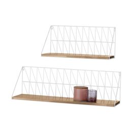 Tchibo - 2er-Set Wandregale - 75,5x18,5x22,5cm - wei&szlig; -
