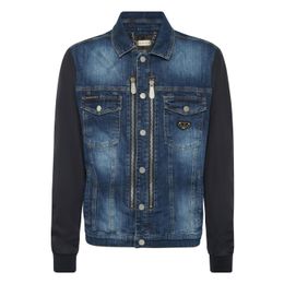 Philipp Plein Herren Jeansjacke "College", blau, Gr. XL, Obermaterial: 98% Baumwolle, 2% Elasthan. Futter: 65% Polyester, 35% Baumwolle, Jacken