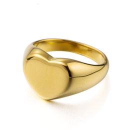 Damen Fingerring "Schmuck Geschenk Edelstahl Damenring Ring Herz", 56, Edelstahl, 4mm, gold, ANISTON JEWELRY & WATCHES, Edelstahl, Fingerringe, Made