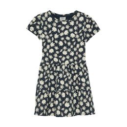 s.Oliver JUNIOR M&auml;dchen Jerseykleid, bunt, Gr. 104, gebl&uuml;mt, gemustert, Jersey, Obermaterial: 95% Baumwolle, 5% Elasthan, Kleider, Stufenkleid mit