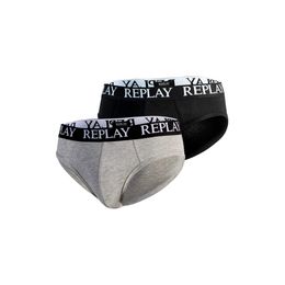 Replay Slip Herren Gr&ouml;&szlig;e M grau / schwarz / wei&szlig;
