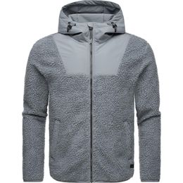 Ragwear Funktionsfleecejacke 'Adar' Herren Gr&ouml;&szlig;e 4XL stone / schwarz
