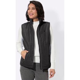 Casual Looks Damen Steppweste, schwarz, Gr. 36, unifarben, 100% Polyester, Wattierung:100% Polyester, Westen