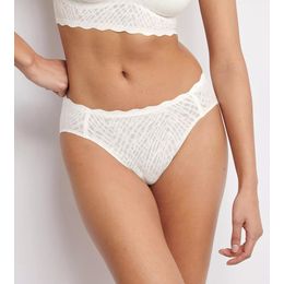 Sloggi Damen Slip "ZERO Feel Bliss", Gr. S, wei&szlig;, Spitze, Obermaterial: 76% Polyamid, 24% Elasthan, Jacquardmuster, unifarben, Unterhosen,