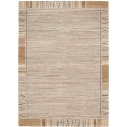 Wollteppich, B:120cm H:6mm L:180cm, beige, OCI DIE TEPPICHMARKE, Seide, Wolle, Wohnzimmer, Teppiche, "Sensation Rekhi", handgekn&uuml;pft, Nepal, reine