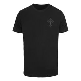 MisterTee Herren T-Shirt "MisterTee Cross Meets Grace Tee", schwarz, Gr. S, bedruckt, 100% Baumwolle, Shirts