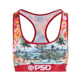 PSD Damen Sport-BH "PSD HAWAIIAN LUXE SB", Gr. XS, bunt, 88% Polyester, 12% Elasthan, BHs