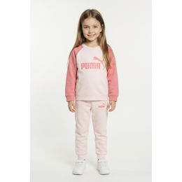 Puma Jungen Trainingsanzug "MINICATS ESS RAGLAN CREW SET FL INF", rosa, Gr. 92, Fleece, Obermaterial: 68% Baumwolle, 32% Polyester, Sportanz&uuml;ge,
