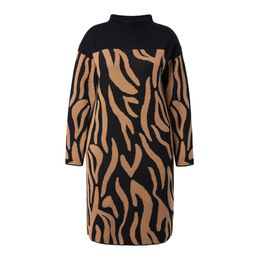 Ulla Popken Knitted dress female size XL/XXL Light brown / Black
