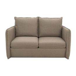 DOMO collection 2-Sitzer-Sofa &raquo;Ronda&laquo; mit Hockern - 170x108x104cm - braun -