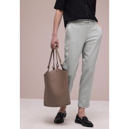 Street One Damen Stoffhose, grau, Gr. 44, unifarben, Stoff, 64% Viskose, 31% Polyester, 5% Elasthan, Hosen