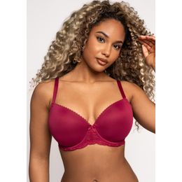 After Eden D-cup & up Damen B&uuml;gel-BH, AFTER EDEN D-CUP & UP, Gr. 90, rot, Obermaterial: 51% Polyester, 42% Polyamid, 7% Elasthan, BHs